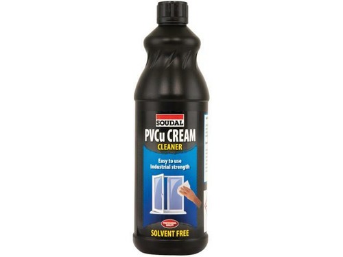 SOUDAL PVC UPVC PVCu CREAM CLEANER 1Ltr CLEANING PRODUCT FRAME WINDOW ...