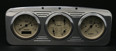 1935 1936 CHEVY CAR 3 GAUGE DASH PANEL SET QUAD STYLE CLUSTER STREET ...