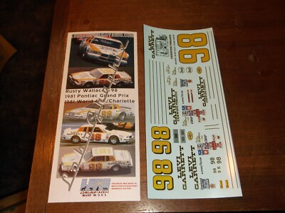 Rusty Wallace #98 1981 LEVI GARRETT Pontiac GP 1/24th scale decals ...