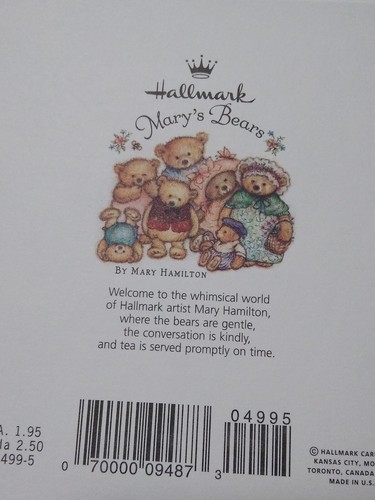 VTG Mary's Bears by MARY HAMILTON HALLMARK Greetings Card Hooray ...