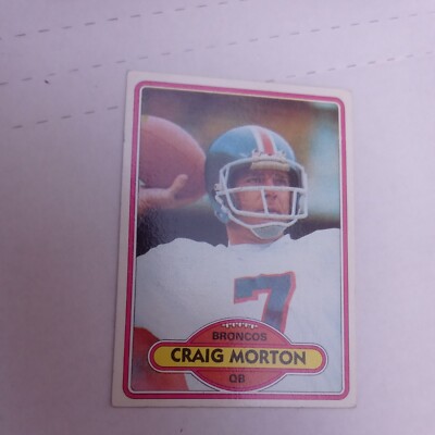 1980 Craig Morton Broncos Topps Card 105 Denver football card | eBay