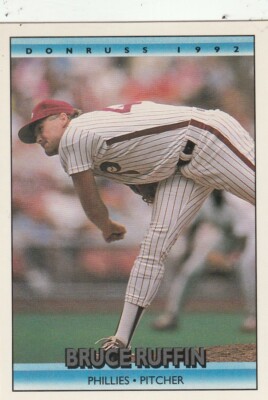 FREE SHIPPING-MINT-1992 Donruss Bruce Ruffin #680 PHILLIES PLUS BONUS ...