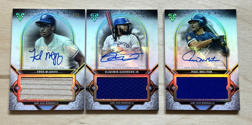 2024 Topps Triple Threads Auto Patch GOLD McGriff Molitor Guerrero Game ...