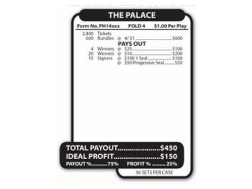THE PALACE TIP JAR 1 POINT/150P 4-FOLD PAPER TICKETS JAR TICKET GAME | eBay