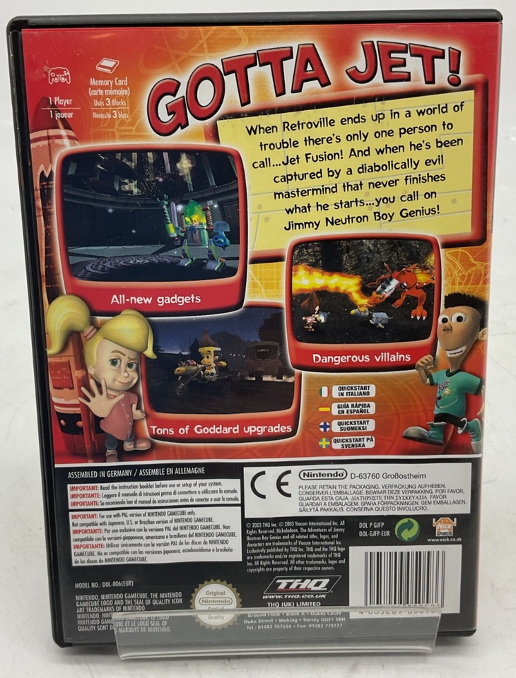 Jimmy Neutron Jet Fusion Nintendo GameCube PAL No Manual | FAST ...