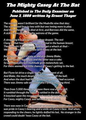 Casey At The Bat Baseball Historical Card - America’s Favorite Baseball ...