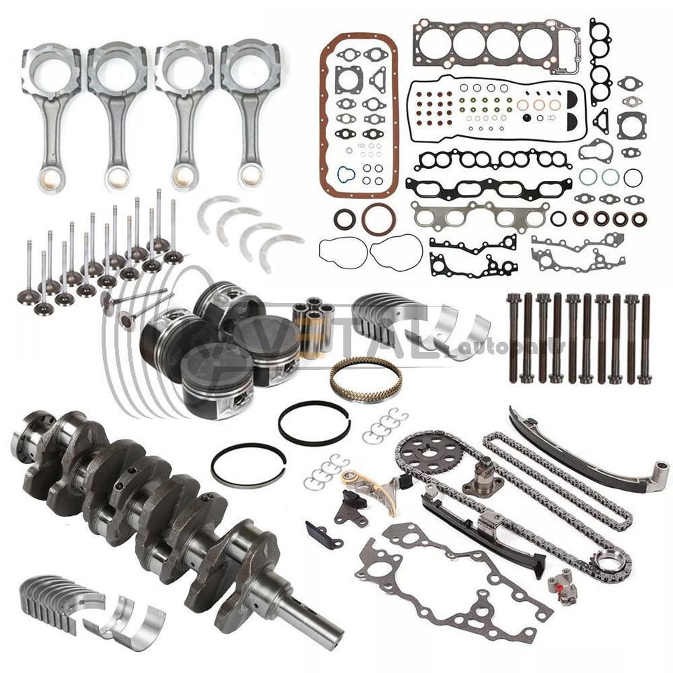 3RZ-FE Engine Piston Gasket Timing Kit w/ Crankshaft Rods For Toyota ...