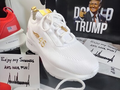 Donald Trump Sneakers White POTUS 45 Authentic Size 6M/7.5W | eBay