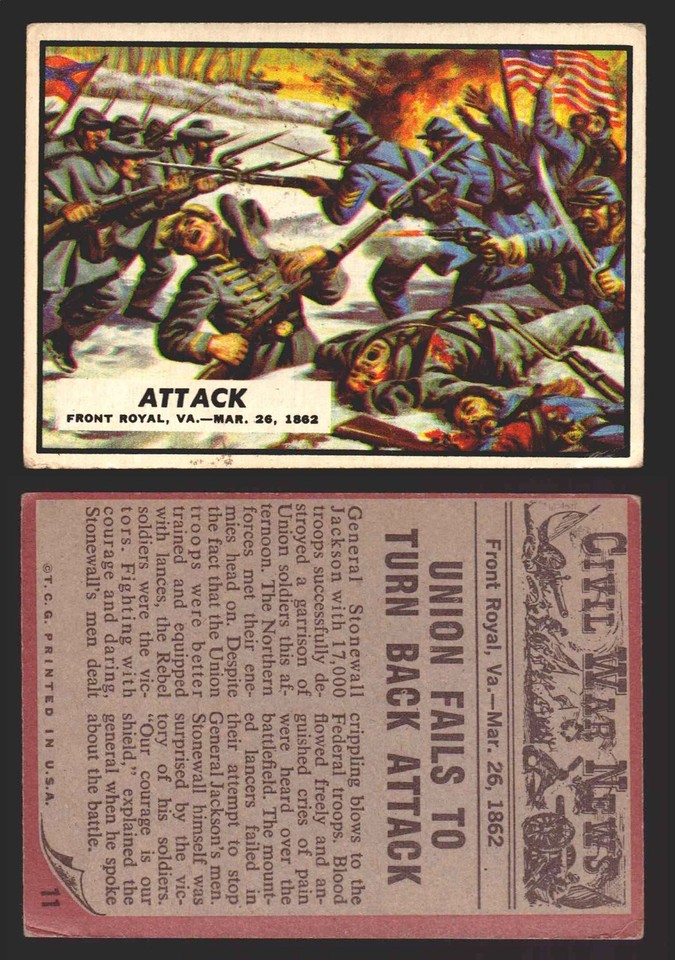 1962 Civil War News Topps TCG Trading Card You Pick Single Cards #1 ...