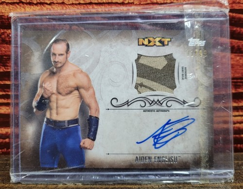 2016 Topps WWE (1/99) Aiden English Autograph Relic Card | eBay