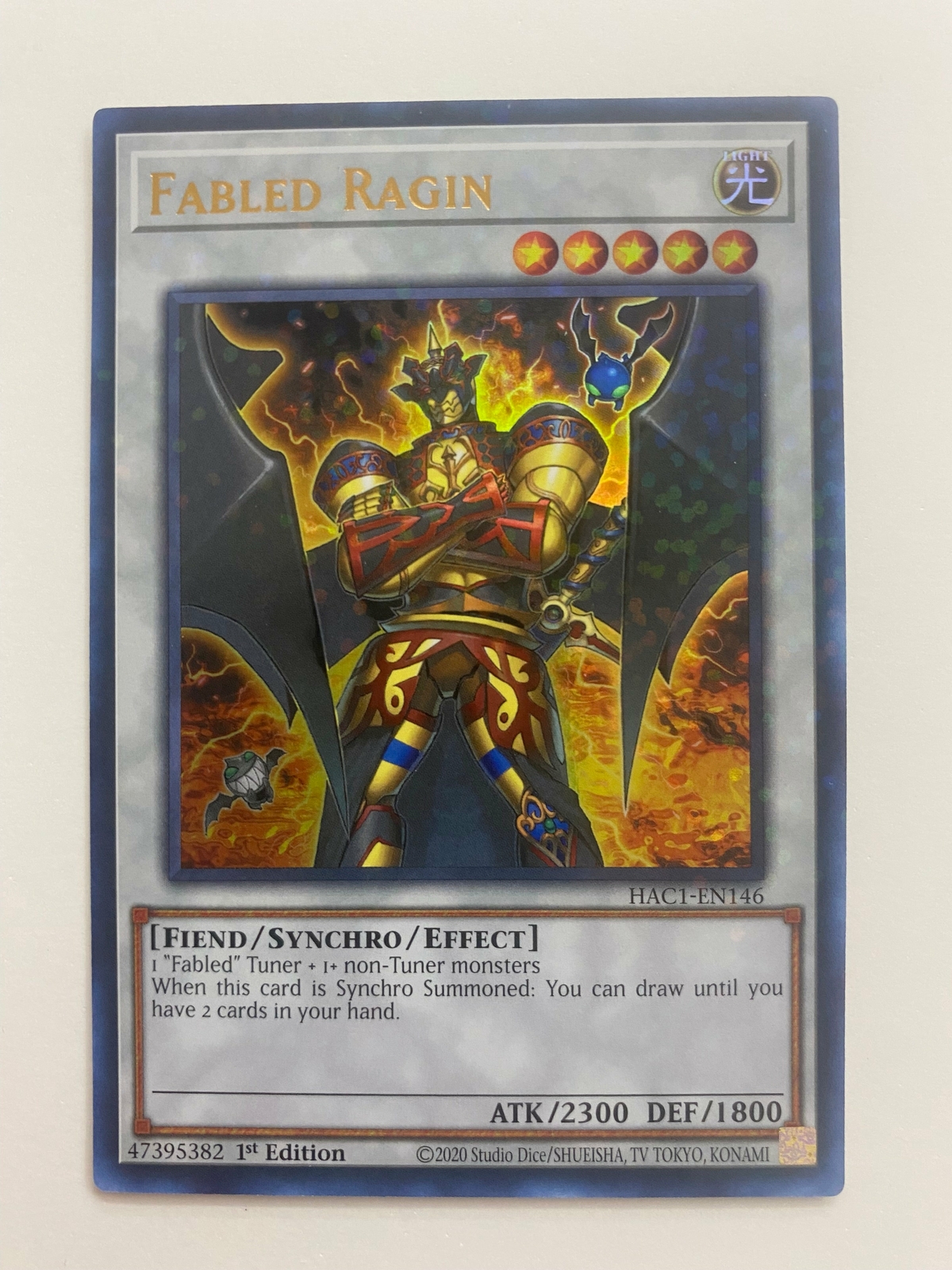 Yugioh Fabled Ragin HAC1-EN146 Duel Terminal Ultra Rare 1st Edition ...