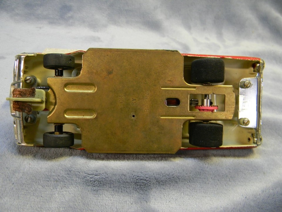 1/25 SCALE 1962 AMT FORD THUNDERBIRD RED SLOT CAR W/PARMA FCR CHASSIS ...