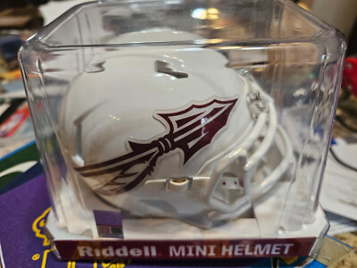 FLORIDA STATE SEMINOLES WHITE MASK ACC MINI HELMET RIDDELL NEW IN BOX ...