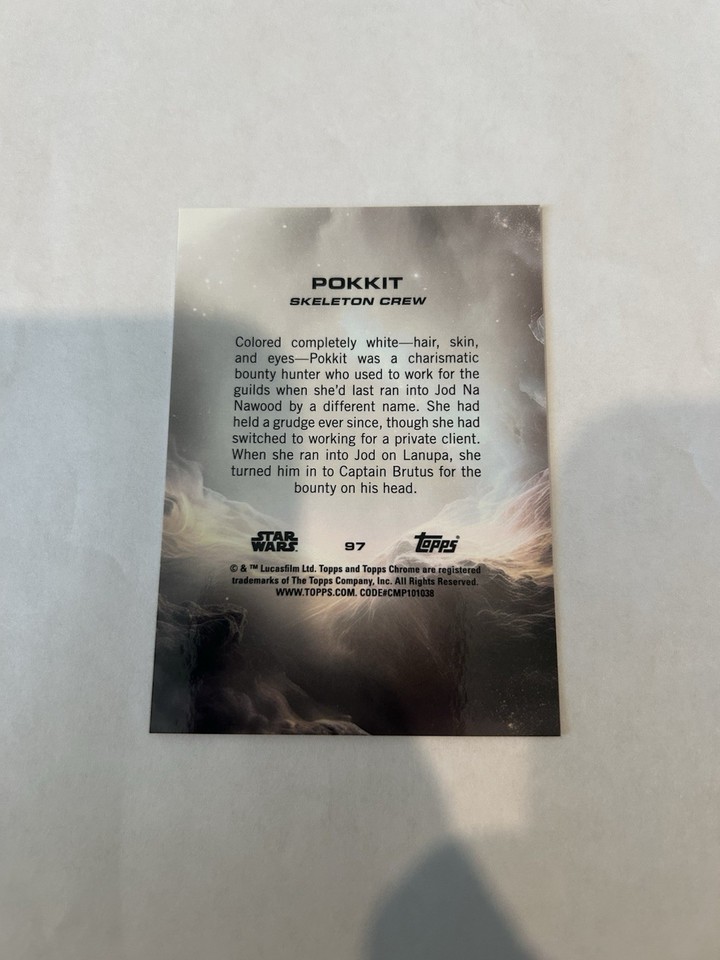 2025 Topps Chrome Star Wars Sapphire Pokkit Gold Refractor Debut #/50 ...