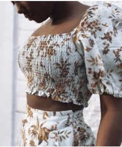 Tigerlily Seika Shirred Linen Crop Top Size 12 BNWOTS | eBay