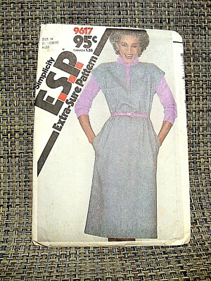 Vintage 1980s Simplicity E.S.P Sewing Pattern 9617 Size N Misses ...