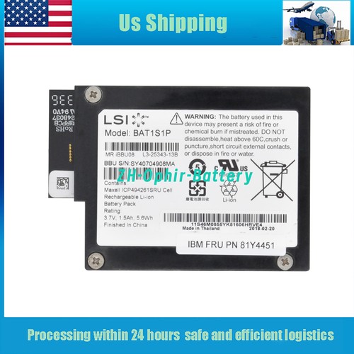 BAT1S1P Battery for MegaRaid SAS 9260 9261 9280 M5000 M5014 9280-8i ...