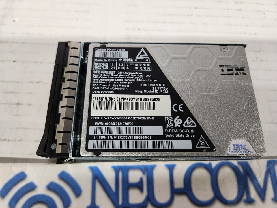 IBM 2076-ADS2 9848-AHS2 2078-AES2 9.6TB NVMe 01YM583 01YM493 FCM1 Flash ...