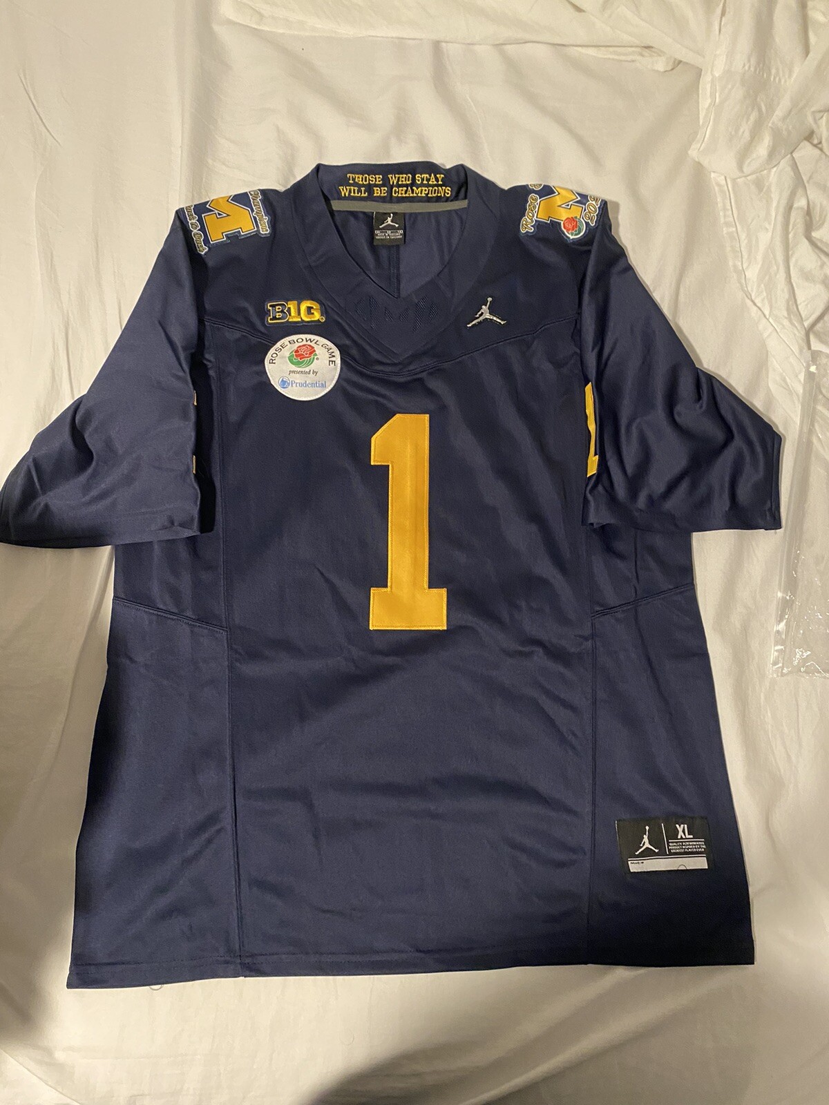 Roman Wilson Michigan Wolverines Rose Bowl Football Jersey XL — In Hand