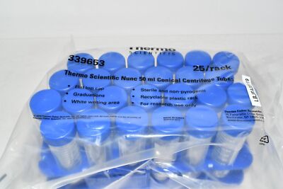NEW Thermo Scientific 339653 Nunc 50mL Conical Sterile Polypropylene ...