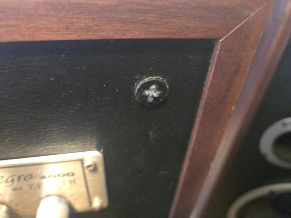 ZENITH ALLEGRO 4000 Walnut Wood Grain Home Floor Speakers-TESTED WORK ...