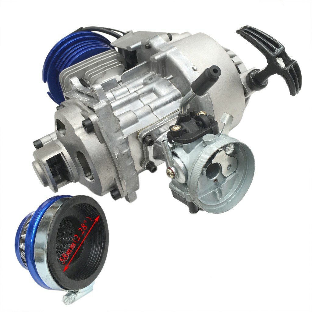 50cc 49cc Engine Motor Big Bore 2 Stroke for Mini Dirt Pocket ATV Quad ...