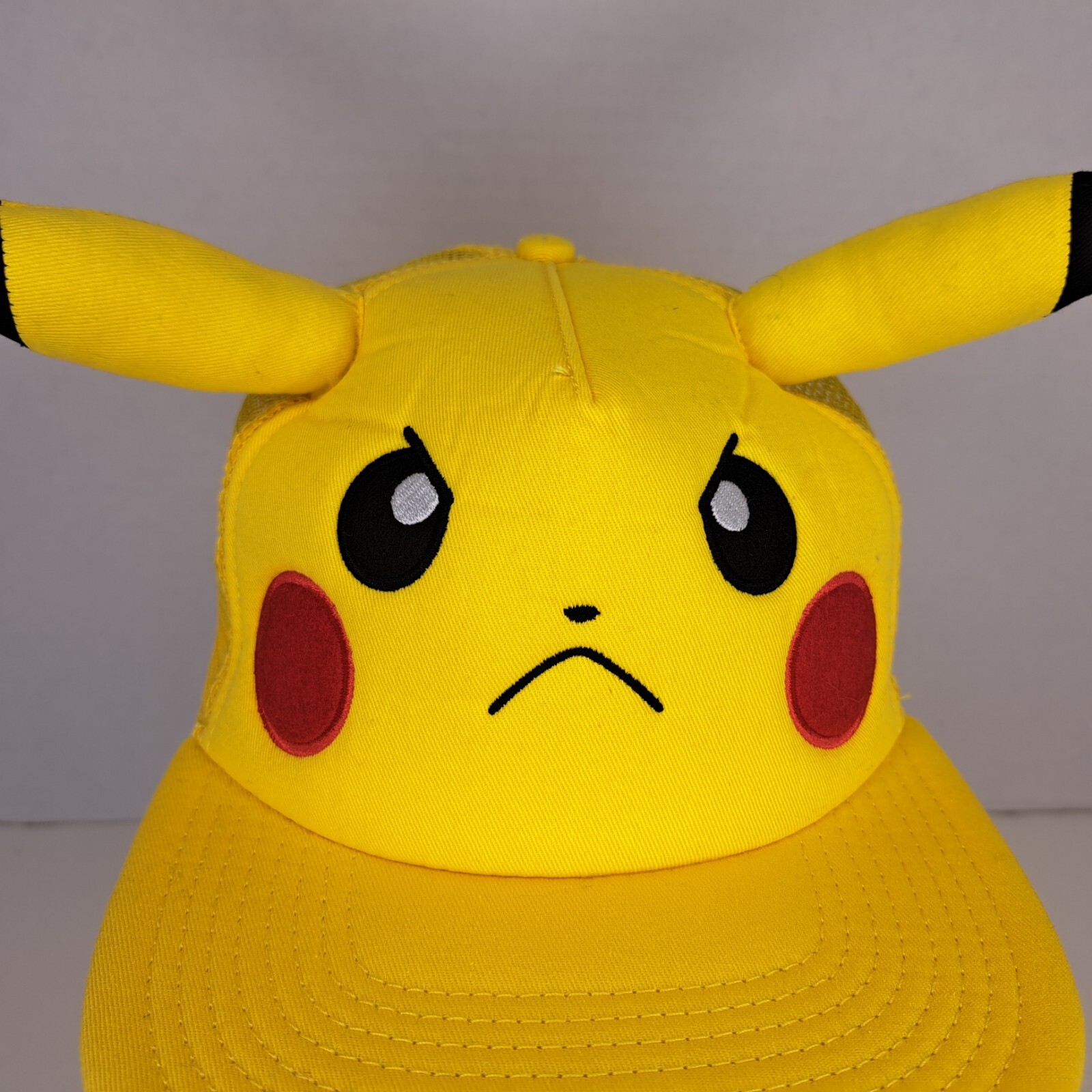 Pikachu Angry Mad Adjustable Snapback Mesh Back Truck… - Gem