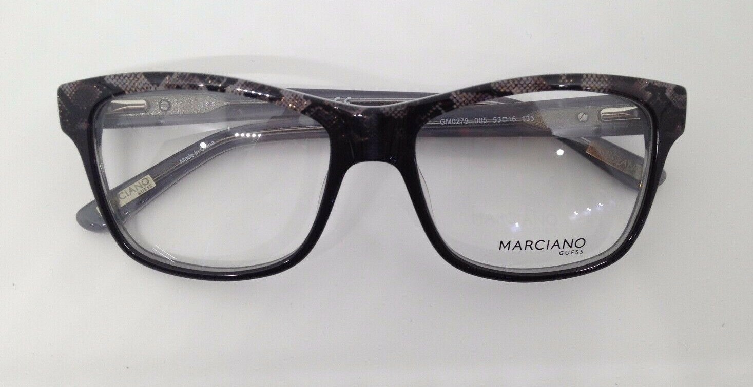 Marciano By Guess GM0279 Marble/Black 005 Plastic Eyeglasses Frame 53 ...