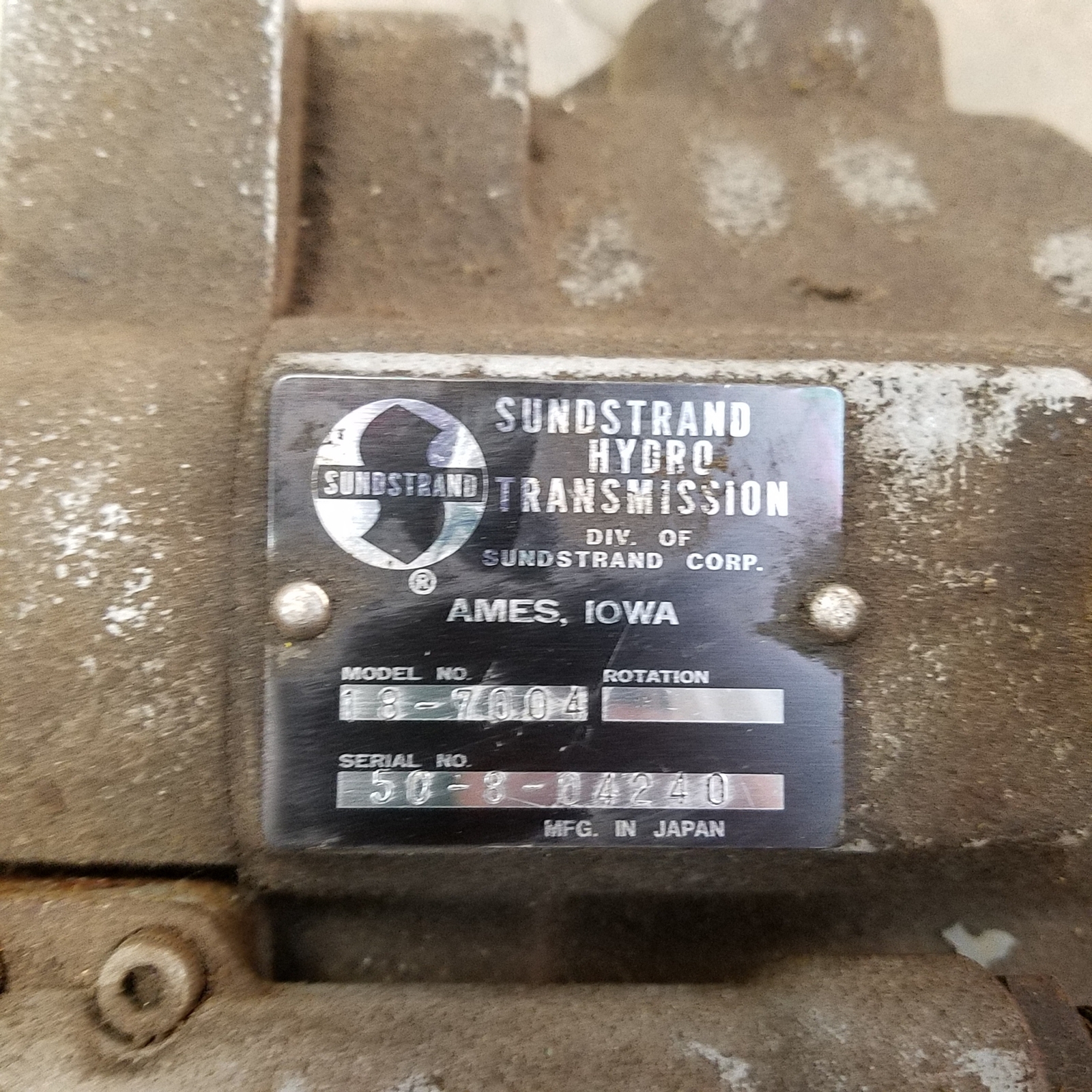 Sundstrand 18-7004 Hydraulic Hydro Transmission. - USED | eBay