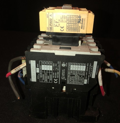 Allen-Bradley 100-A18ND3 Series C Contactor With 195-FA02 Series A | eBay