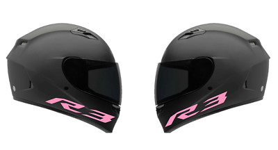 2x Yamaha R3 Motorcycle Helmet Sticker Decal 200mm PINK | eBay Australia