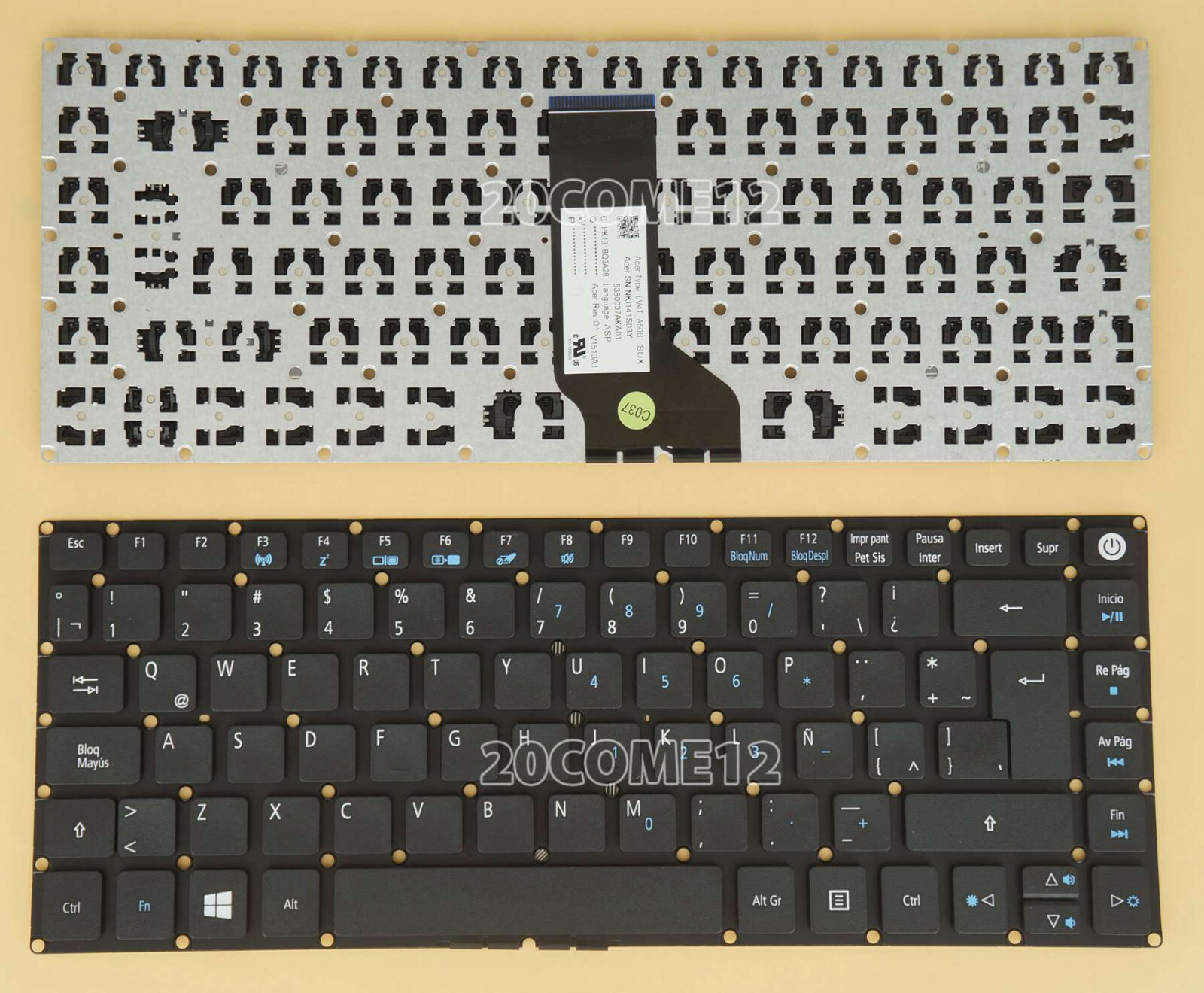 For Acer Aspire A114-31 A314-31 ES1-332 ES1-432 Keyboard Latin Spanish ...