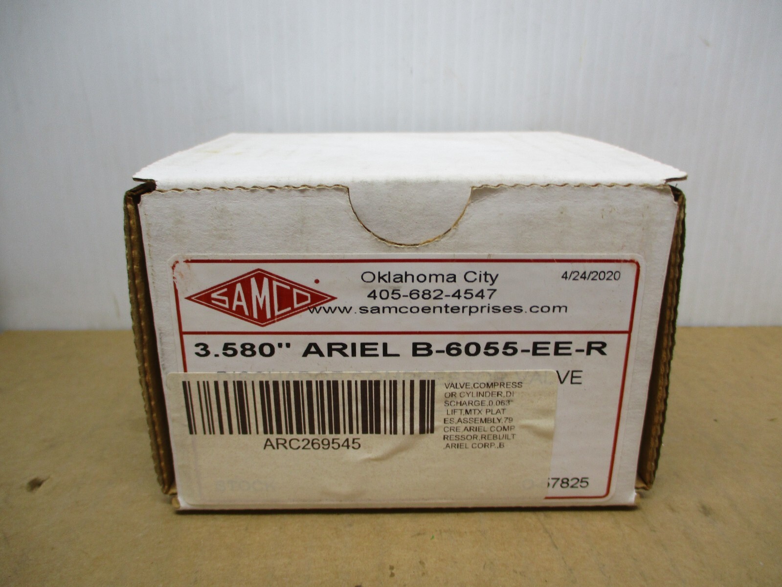 ARIEL / SAMCO DISCHARGE Compressor Valve B-6055-EE-R 3.580" | eBay