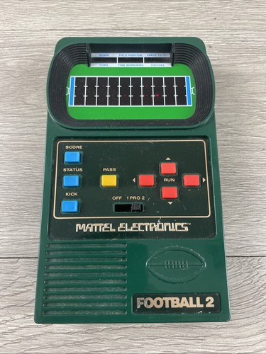 Mattel Vintage Football 2 Handheld Electronic Video Game Tested Works ...