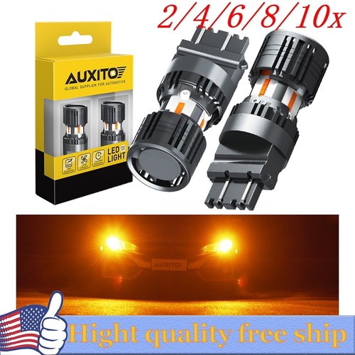 2/4X 3157 4157 Switchback LED Turn Signal Lights Anti Hyper Flash WHITE ...