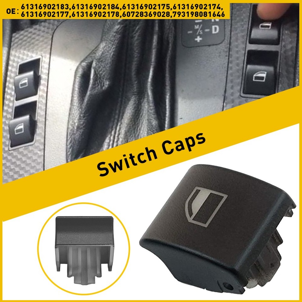 For BMW E46 Window Switch Button Cap 323i 325i 330i M3 328i 323ci 325ci ...