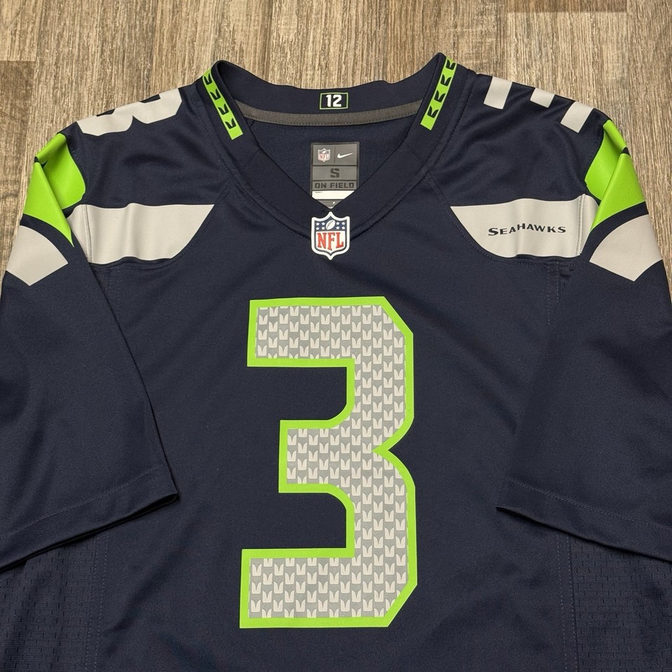 Russell Wilson Seattle Seahawks NFL Football Jersey Nike On Field Sewn ...