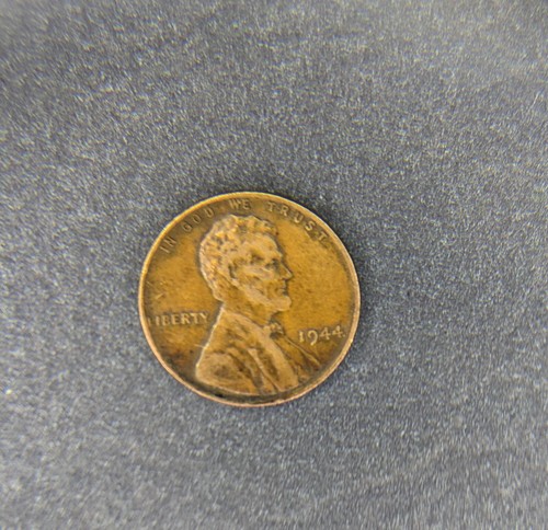 1944 Lincoln Wheat Penny No Mint Mark “L” on Rim Error Coin WW2 Red Dye ...