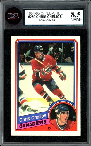 1984-85 OPC O-Pee-Chee #259 Chris Chelios Rookie HOF Ksa 8.5 NM-MT+ ...