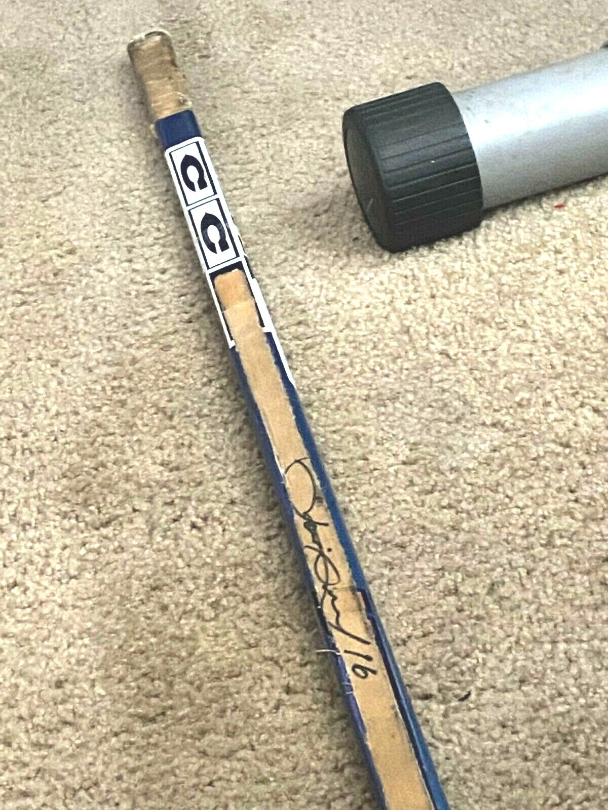 Louis Dumont #16 Utah Grizzlies (ECHL) Signed CCM James Laux Game Used ...