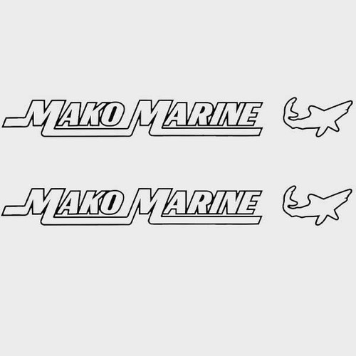 Mako Boat Logo Decals 129920 | Black Stickers (Pair) | eBay