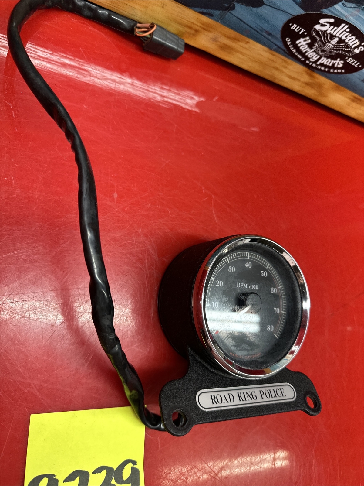 Harley Roadking Touring Tach Police Mount Bracket Single Softail Dyna ...