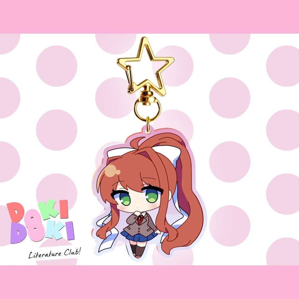 Doki Doki Literature Club Monika Sayori Yuri Acrylic Model Keychain ...