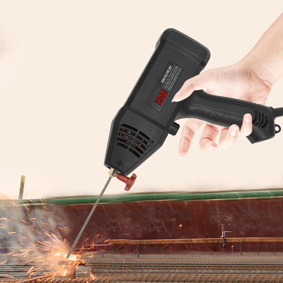 110V Portable Electric Welder Handheld Welding Machine Kit w/ Digital ...