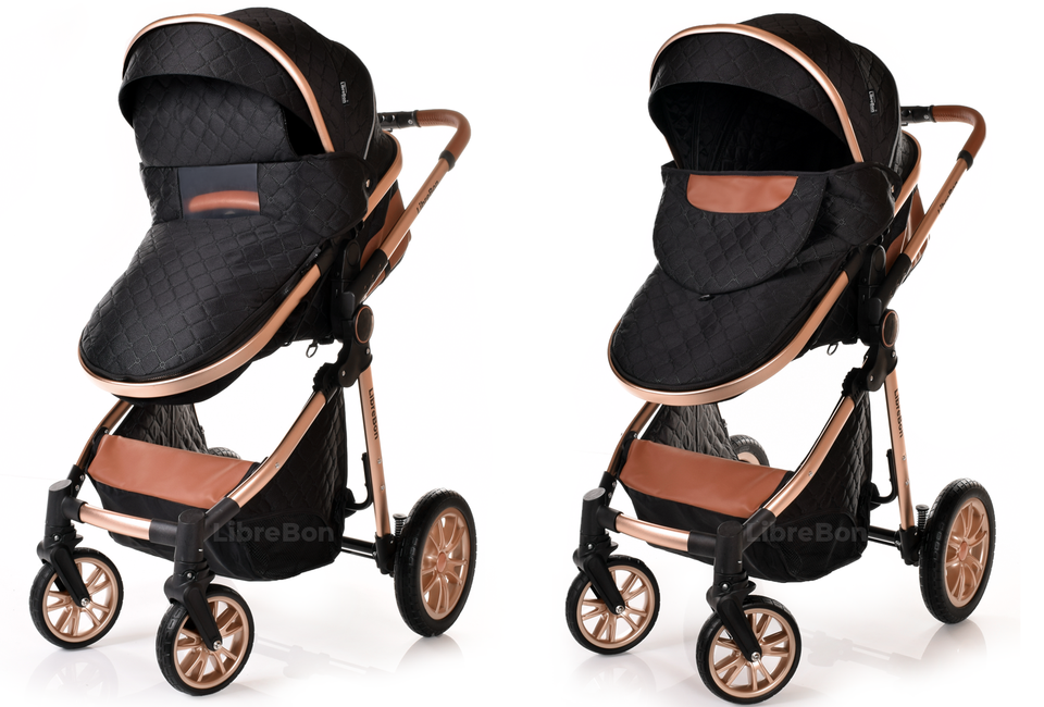 Baby Pushchair 3 in 1 Travel System Pram Buggy With Car Seat Folding ...