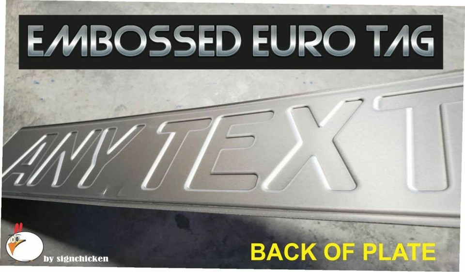 BLACK ON BLACK, German EURO STYLE TAG, BMW, European LICENSE plate, ANY ...