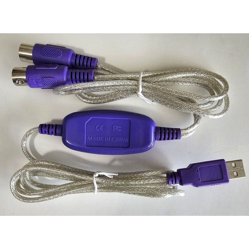 MIDI to USB For Computer or PC Midi Keyboard Cable Adapter Type-A ...
