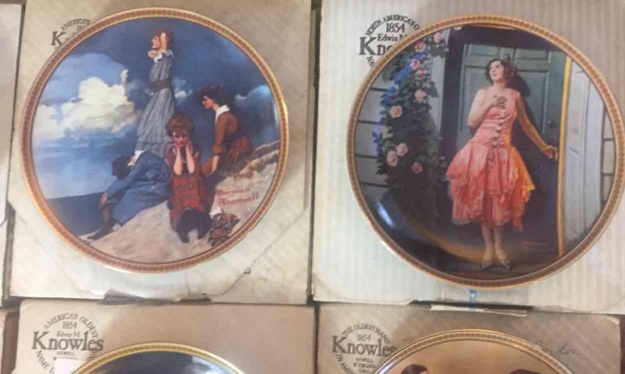 Norman Rockwell's Rediscovered Women Complete Collectors Plates 12 Orig ...