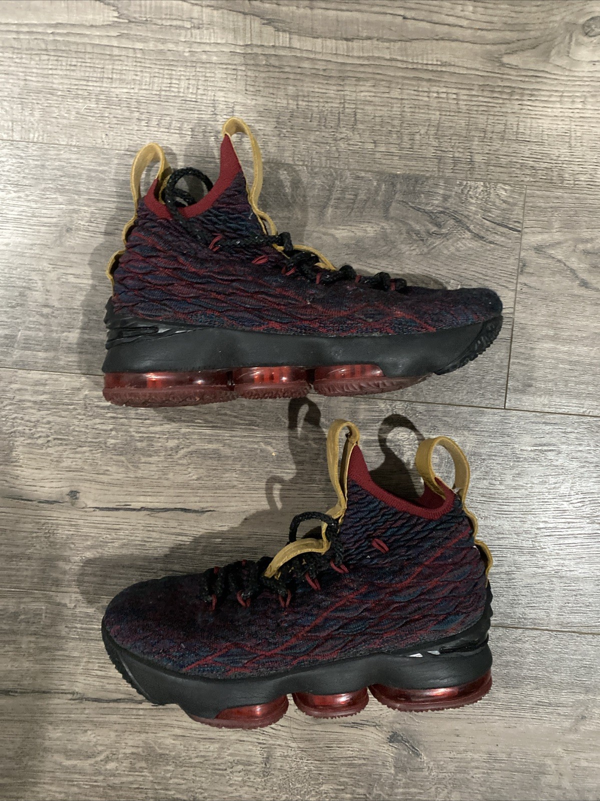 NIKE LEBRON 15 XV (GS) DARK ATOMIC TEAL RED 922811-30… - Gem
