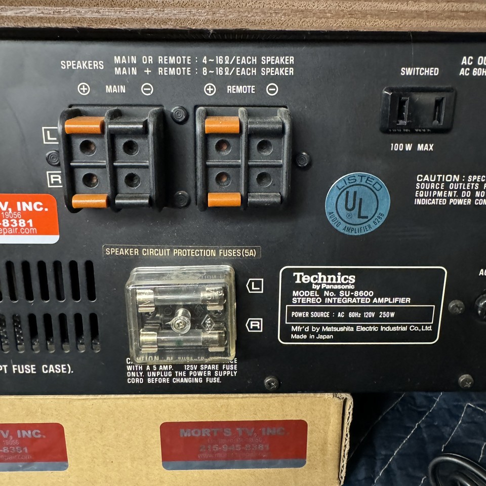 TECHNICS SU-8600 INTEGRATED STEREO AMPLIFIER - SERVICED - CLEANED ...